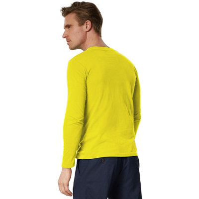 Long-Sleeved Top - basic wear for men -303222 - yellow L