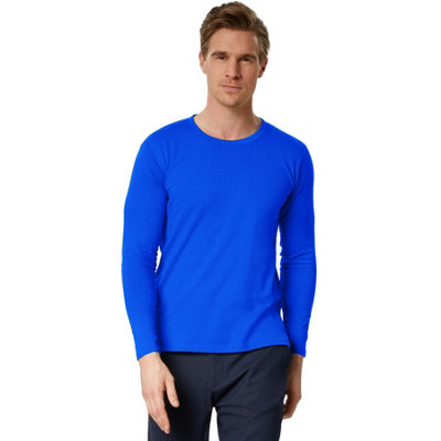 LONG-SLEEVED TOP - BASIC WEAR FOR MEN -304028 - BLUE XL