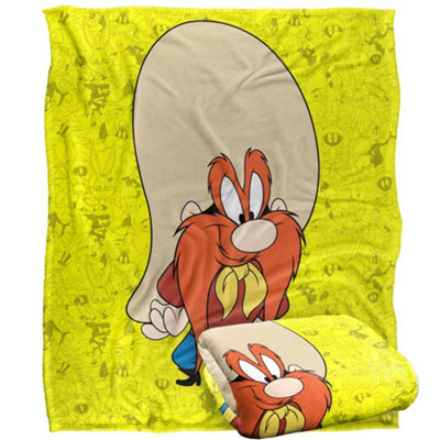 Looney Tunes Character Collage Yosemite Sam Blanket Multicoloured (One ...