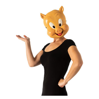 Looney Tunes Porky Pig 1/2 Mask Brown (One Size)