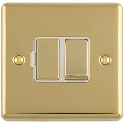 Loops 13A DP Switched Fused Spur Mains Isolation Wall Plate Polished ...