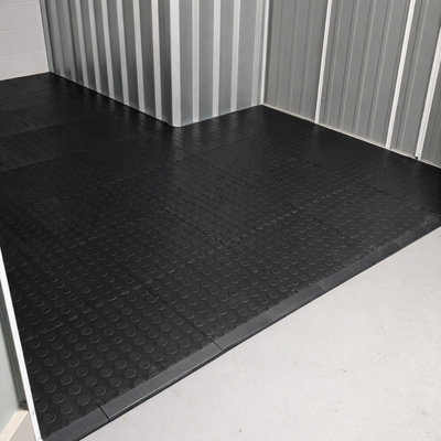 Loops Coinect Single Garage Floor Kit (12m²) Heavy Duty Black PVC ...
