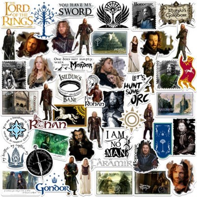 Lord Of The Rings Deluxe Humans Stickers (Pack of 50) Multicoloured ...