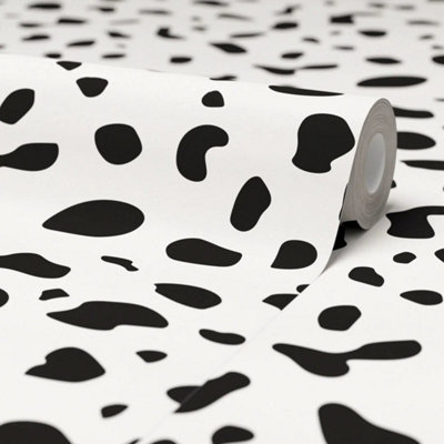 Lots of Spots Wallpaper Black and White