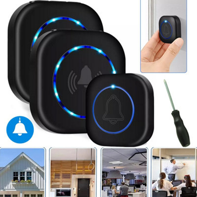 Loud Wireless Doorbell Plug in Cordless Doorbells Waterproof Door Bell ...