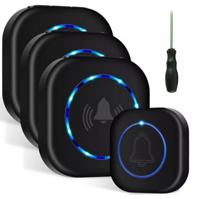 Loud Wireless Doorbell Plug in Cordless Doorbells Waterproof Door Bell ...