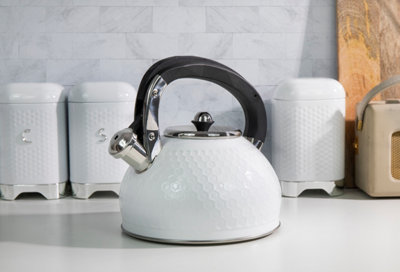Lovello Textured Stove Top Kettle with Stay-cool Handle and Flip-top Spout