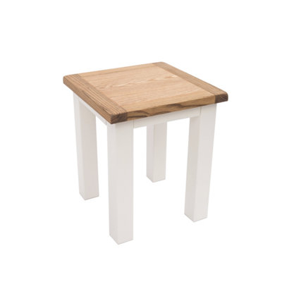 Lovere Stool - Side Table Off White H47 W40 D40cm