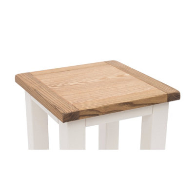 Lovere Stool - Side Table Off White H47 W40 D40cm