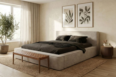 Low Headboard Mini Ambassador Bed Frame - Panel Style, Compact ...