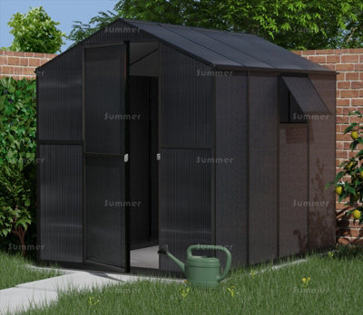 Low Maintenance Plastic Garden Storage Shed, Aluminium Frame with ...