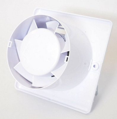 Low-Noise Bathroom Extractor Fan 100mm with Timer & Humidity Sensor
