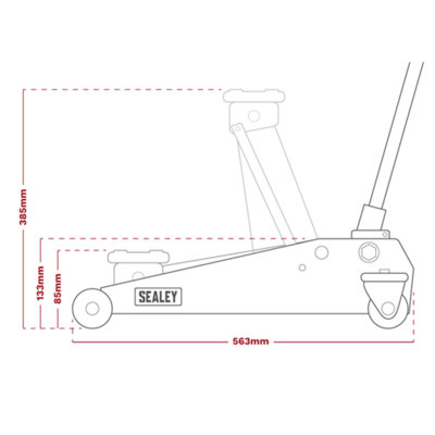 Low Profile Short Chassis Trolley Jack 2 Tonne - Green