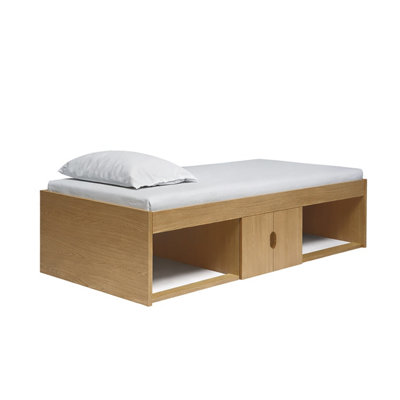 Low Single 3ft Cabin Bed Frame, Oak Effect