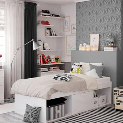 Low Single 3ft Cabin Bed WHITE