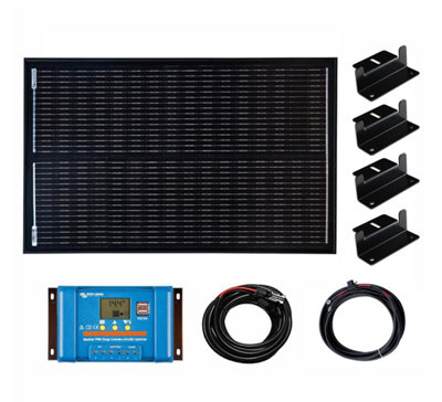 Lowenergie Black 50w Solar Panel Kit battery with Victron PWM ...