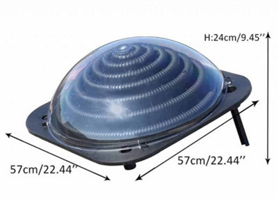 Lowenergie Solar Thermal Pool Heater Dome, Water Pump and Solar Panel Kit