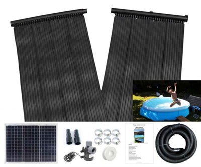 Lowenergie Solar Thermal Water Heater Mat 1.33m x 3m, 2 Mats, Pump and ...