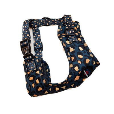 LP Funk the Dog Harness-Leopard Green Gold Large