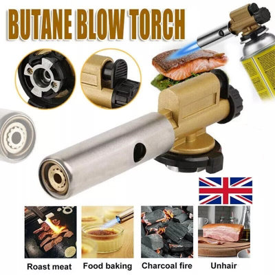 LPG Gas Blow Torch Burner Welding Auto Ignition Soldering BBQ Flame Thrower