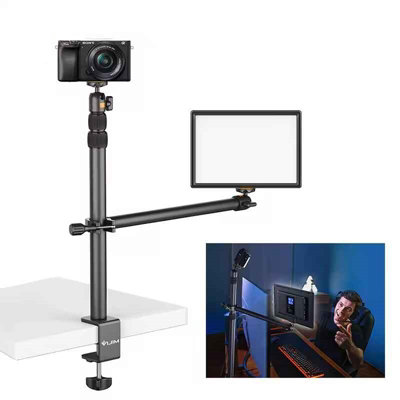 LS02 Desk Mount Light Stand with Rotatable Ballhead for DSLR Camera