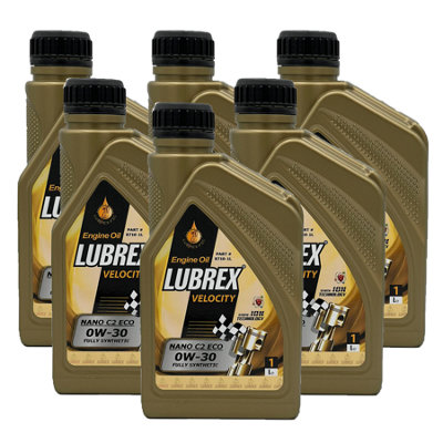 Lubrex 0W-30 Fully Synthetic Engine Oil ACEA C2 API SN/CF RN0700 6x1L