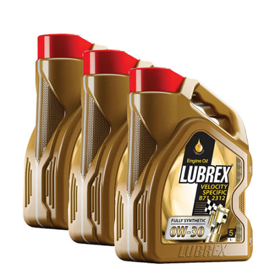 Lubrex 0W-30 Fully Synthetic Engine Oil ACEA C2 PSA B71 2312 - 3x5L