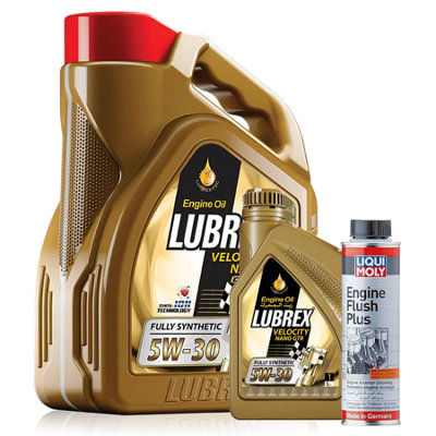 Lubrex 5W30 Fully Synthetic Engine Oil ACEA C3 MB 229.51 6L + ENGINE FLUSH