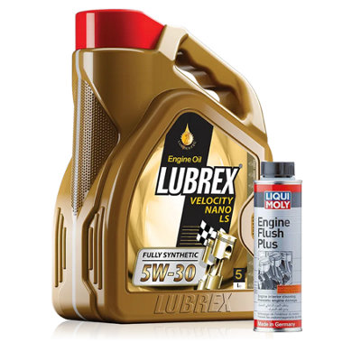 Lubrex 5w30 Fully Synthetic Engine Oil ACEA C4 RN 0720 5L+ENGINE FLUSH PLUS