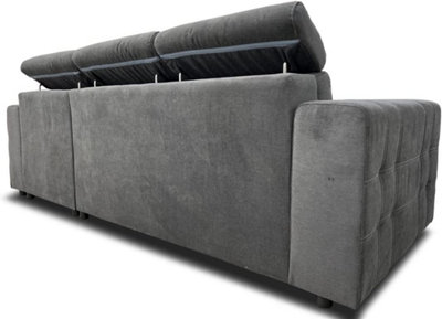 Luca Fabric Corner Sofa Bed With Storage - Sleeper Pull Out In 1 Sectional Sleeper Sofa Couches ...