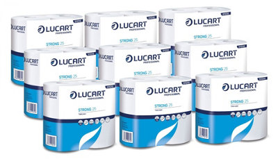 Lucart STRONG 320 2 Ply Premier Toilet Paper White 320 Sheets Per roll ...