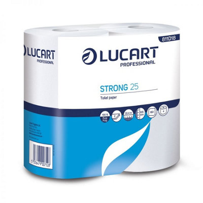 Lucart STRONG 320 2 Ply Premier Toilet Paper White 320 Sheets Per roll ...