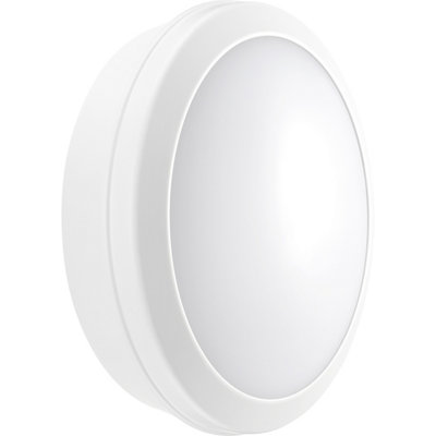 Luceco Atlas Bulkhead with Microwave Sensor, IP65, 12.5W, 1250lm White