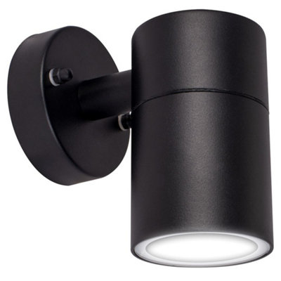Luceco Azurar Single GU10 Wall Light Black | DIY at B&Q