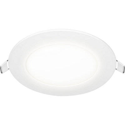 Luceco Essence Circular Slimline Downlight, 6W, 360lm, 3000K, White