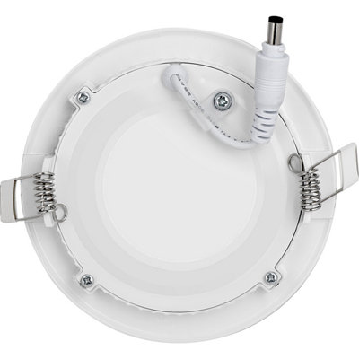 Luceco Essence Circular Slimline Downlight, 6W, 360lm, 3000K, White