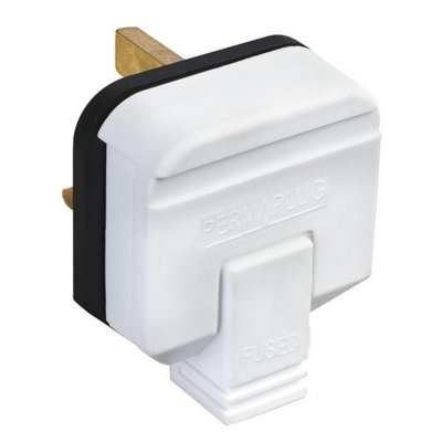 Luceco Fused Plug (UK Plug) White/Black (One Size)