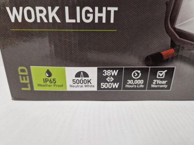 Luceco LED Work Light / Floodlight 38W (equivalent to 500W) - IP65 ...
