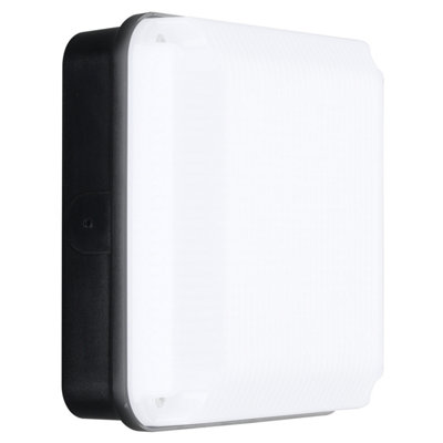 Luceco Mosi Square Bulkhead Light, IP65, 6W, 735lm, 4000K, Black | DIY ...