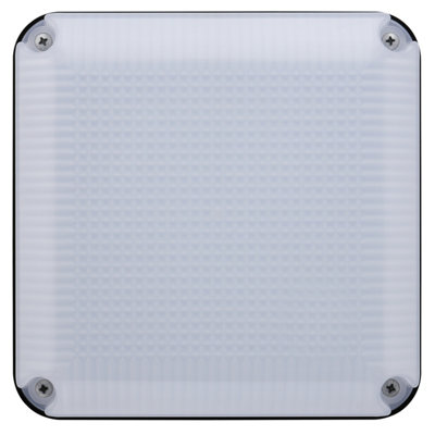 Luceco Mosi Square Bulkhead Light, IP65, 6W, 735lm, 4000K, Black