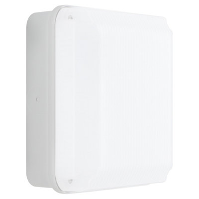 Luceco Mosi Square Bulkhead Light, IP65, 6W, 735lm, 4000K, White