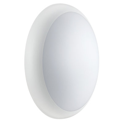 Luceco Sierra Emergency Bulkhead Light, IP54, 12W, 1200lm, 330mm White