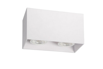 Lucide Bodi Modern Surface Mounted Ceiling Spotlight - 2xGU10 - White