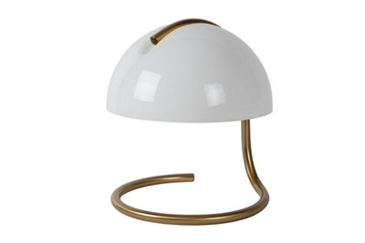 Lucide Cato Retro Table Lamp 23.5cm- 1xE27 - White | DIY at B&Q