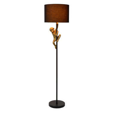 Lucide Extravaganza Chimp Retro Floor Lamp 35cm - 1xE27 - Black