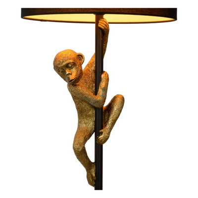 Lucide Extravaganza Chimp Retro Floor Lamp 35cm - 1xE27 - Black