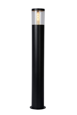Lucide Fedor Modern Tall Bollard Light Outdoor - 1xE27 - IP44 - Black ...