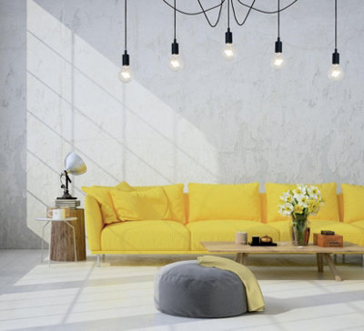 Lucide Fix Modern Cluster Pendant Light - 5xE27 - Black