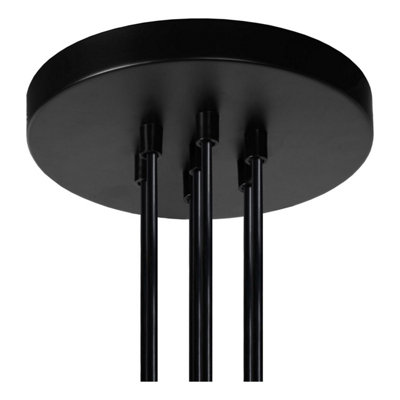 Lucide Fix Modern Cluster Pendant Light - 7xE27 - Black