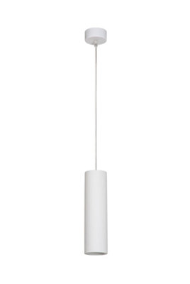 Lucide Gipsy Modern Slim Plaster Pendant Light 7cm - 1xGU10 - White